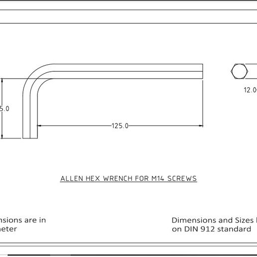 standard hex key sizes