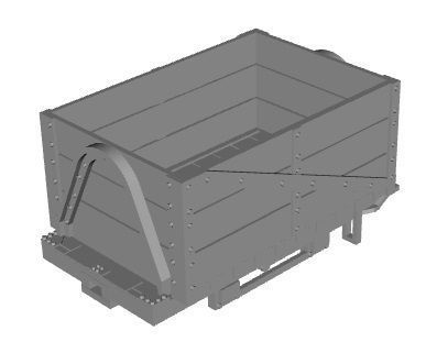 🚂 WDLR A type open wagon fixed (60cm gauge) 1/35 scale・ 3D File for 3D ...