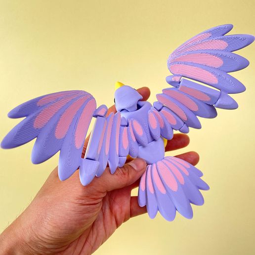3D file little bird — articulated flexi print-in-place fidget animal 🐦 ...