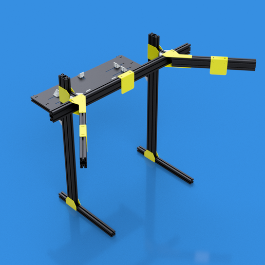 🚗 4080 Sim Racing Triple Monitor Stand Aluminum Profile Rig・ 3D File ...