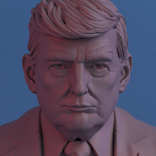 👤 Commercial License Donald Trump Bust 2024・ STL File for 3D printing・Cults
