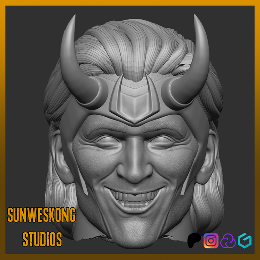 🦸 Marvel's Disney+ Loki Tom Hiddleston Headsculpt・ STL File for 3D ...