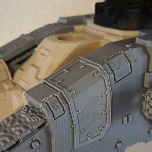 🎲 30k Sicaran Track Armor - Knight Trim・ STL File for 3D printing・Cults