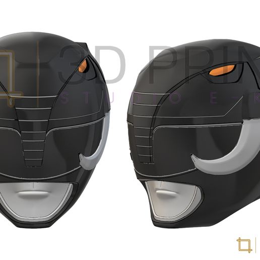 🪖 Power Rangers Black Ranger helmet MMPR・ STL File for 3D printing・Cults