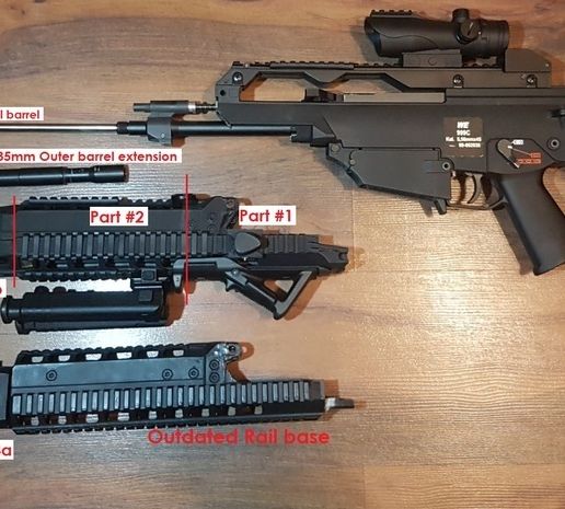 🔫 G36 | Futuristic DMR conversion set・Free STL File for ・Cults