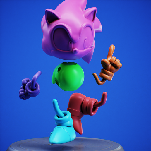 🦔 Classic Sonic separated by parts - Classic Sonic the hedgehog ...