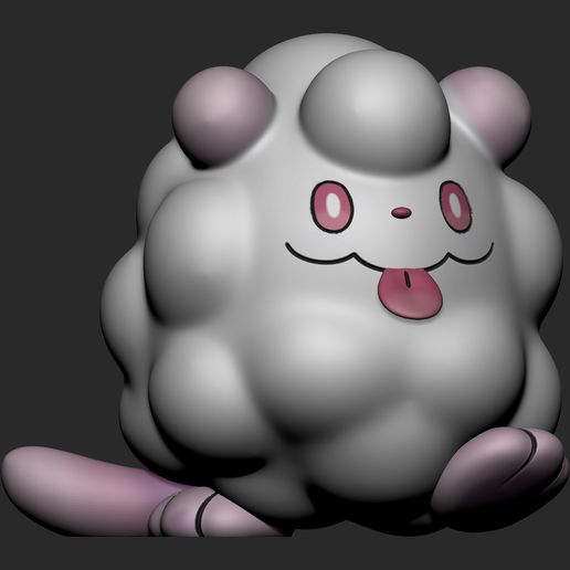🐉 Pokemon - Swirlix with 2 poses・ STL File for ・Cults