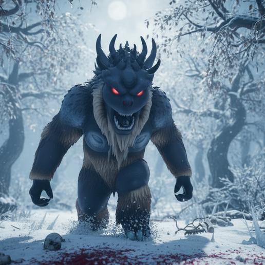 👹 Winter Yeti Beast Figurine・Free STL File for 3D printing・Cults