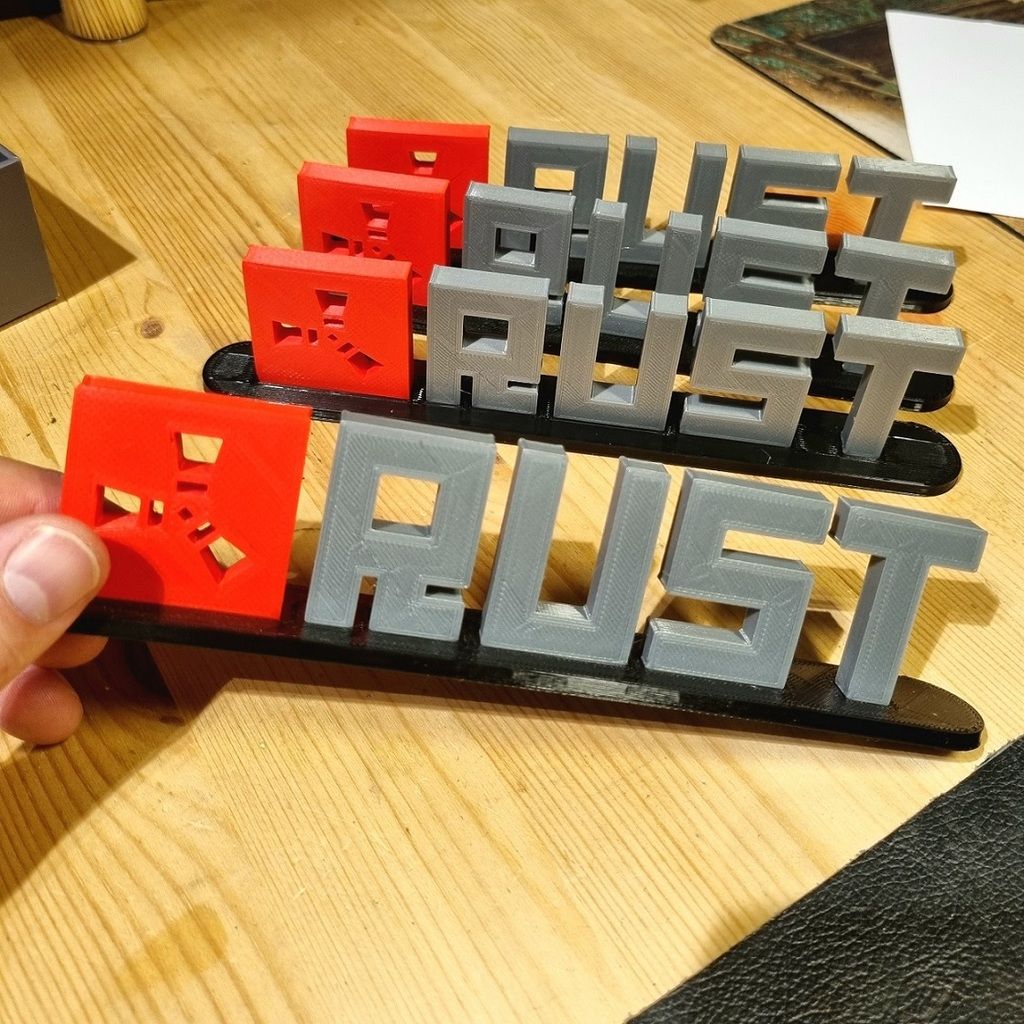 Free STL file Rust Logo Stand・Design to download and 3D print・Cults