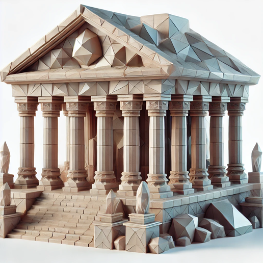 STL file Low-Poly Ancient Temple 🕍 ・3D print design to download・Cults