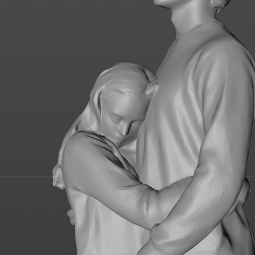 🧑‍🤝‍🧑 1/64 3D digital model of a couple hugging・ STL File for 3D ...