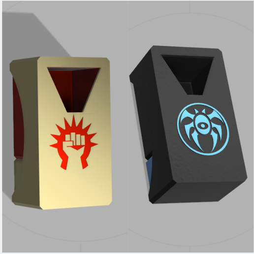 📦 Deck Box Kit – Strength vs. Shadows (Boros & Dimir)・ STL File for 3D ...