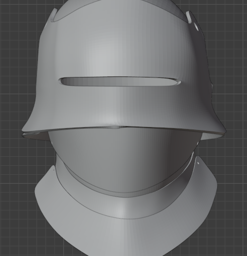 🎭 German Sallet with Bevor Improved・Free STL File for 3D printing・Cults
