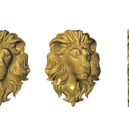 🦁 Majestuosa cabeza de león en bajorrelieve Modelo 3D -・Archivo STL ...