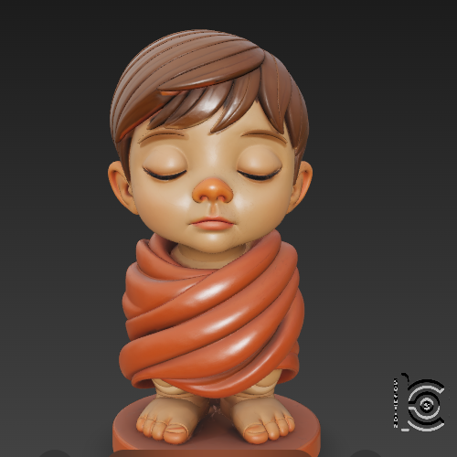 🧒 Wrapped Child - 3D Model for Printing・ STL File for 3D printing・Cults