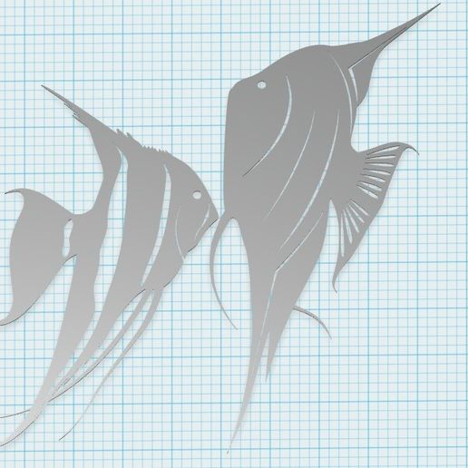 👼 Angel fish wall art \ Decor・ STL File for ・Cults