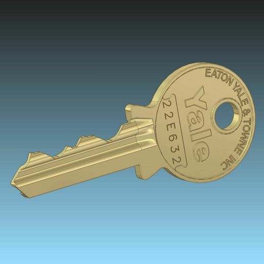 🧷 5-PIN YALE PIN TUMBLER KEY・ STL File for ・Cults