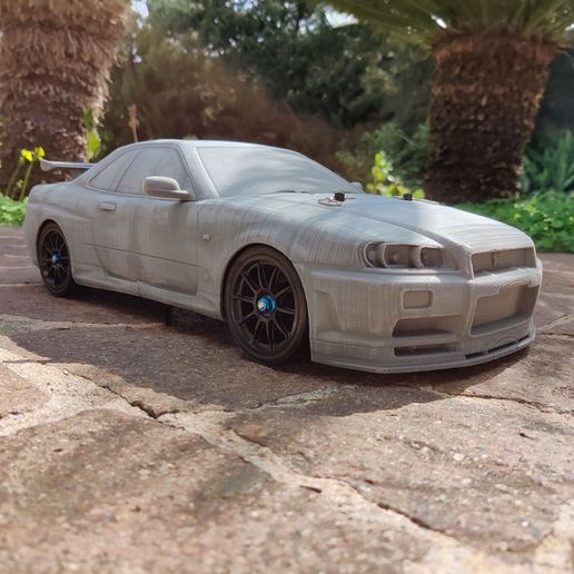 STL file RC 1/10 Nissan Skyline GT-R R34 (commercial license) 🚗 ・3D ...