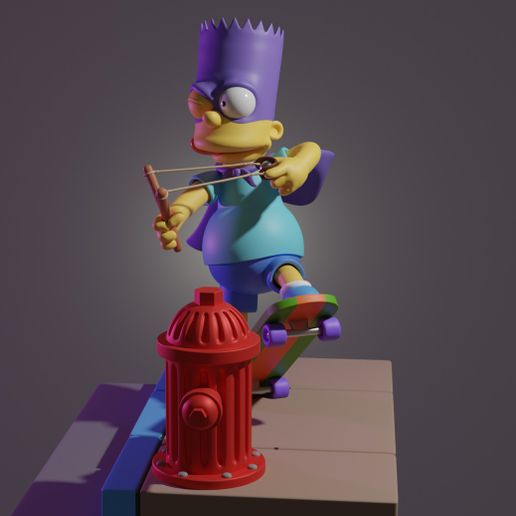 🎨 BARTMAN - THE SIMPSONS・ STL File for 3D printing・Cults