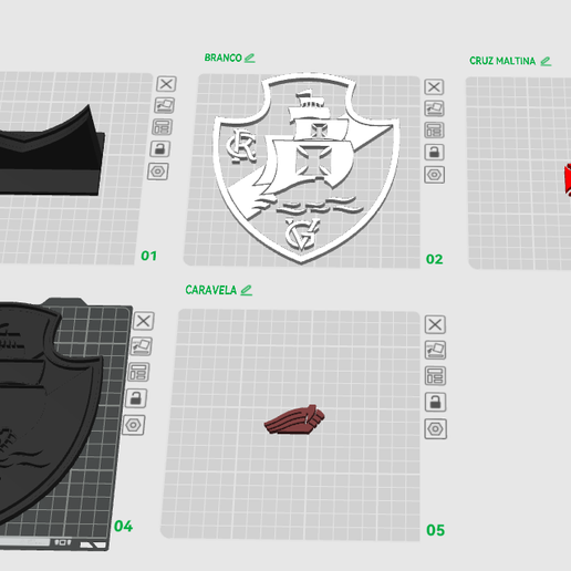 🛡️ 3D SHIELD VASCO DA GAMA REGATTA CLUB・ 3MF File for 3D printing・Cults