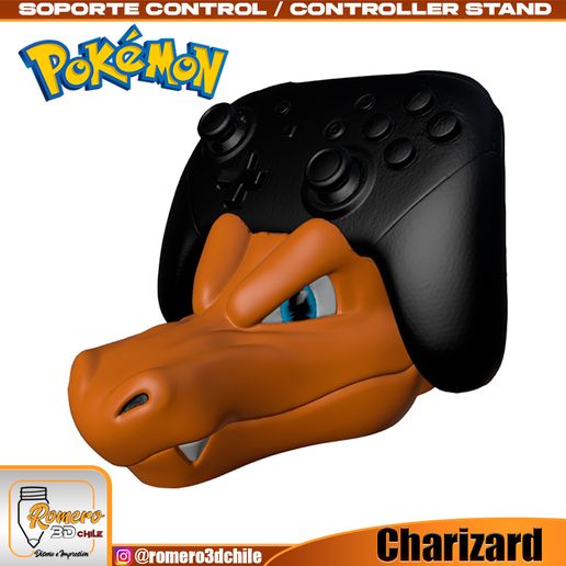 Archivo STL Soporte Control Charizard / Pokemon 🎛️ ・Idea de impresión ...