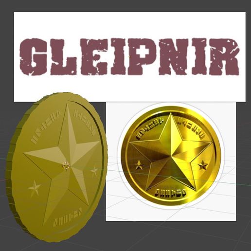 🪙 Gleipnir - Coin・Free STL File for 3D printing・Cults
