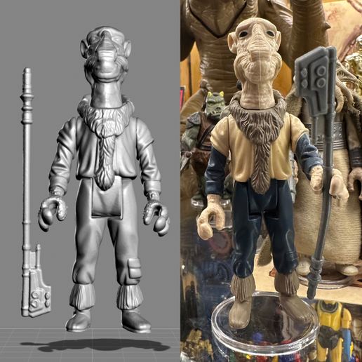 ⭐ VINTAGE STAR WARS KENNER YAK FACE ACTION FIGURE・ STL File for ・Cults