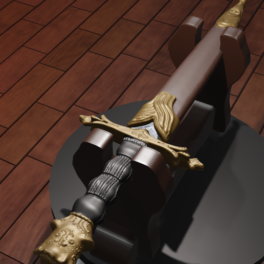 🗡️ Medieval Dagger with stand and Scabbard・ STL File for 3D printing・Cults