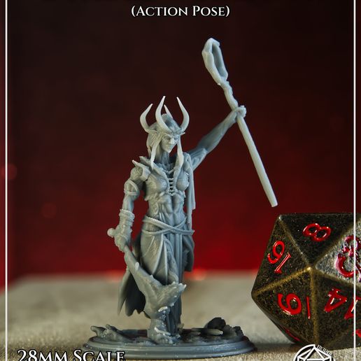 🎲 Two Faced Warlock (Action)・ STL File for 3D printing・Cults
