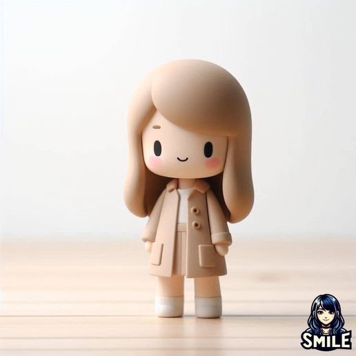 👧 Smiley Cute Little Girl・ STL File for 3D printing・Cults