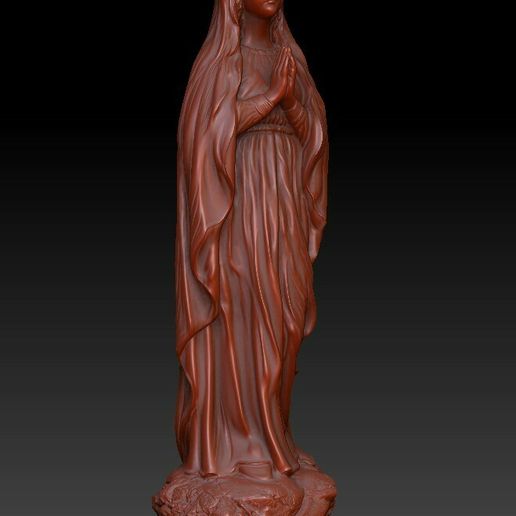🗿 Mary_Virgin_Statue・ STL File for 3D printing・Cults