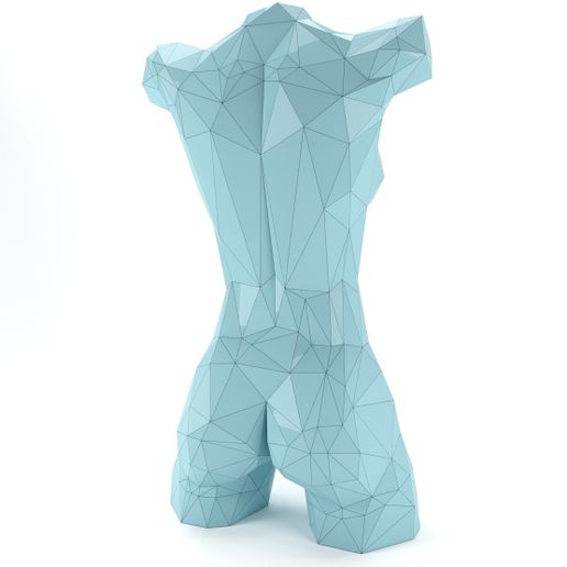 Archivo STL NAKED FEMALE TORSO LOW POLY ♀️ ・Plan imprimible en 3D para ...