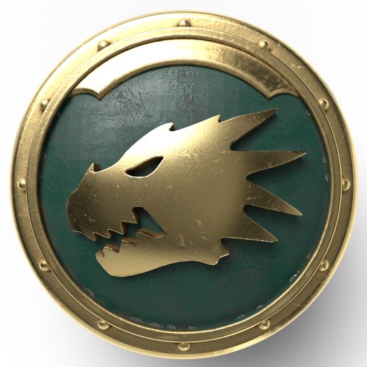 🛡️ Salamanders shield sigmarines round・Free STL File for 3D printing・Cults