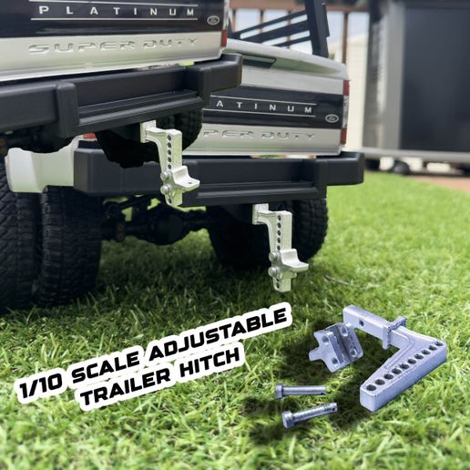 🚗 1/10 Scale Adjustable Hitch・ STL File for 3D printing・Cults