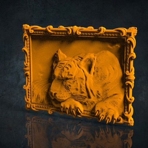 🐅 Tiger 3D STL Model for CNC Router, Artcam, Vetric, Engraver, Relief ...