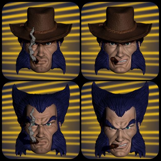 📚 Logan Head Pack 1 for Marvel Legends・ STL File for 3D printing・Cults