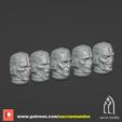 🫡 Creepy Transhuman Super Soldier Heads・Free STL File for ・Cults