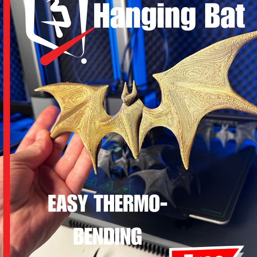 Free STL file Hanging Bat-Easy thermoforming 🦇 (3MF)・3D printable ...