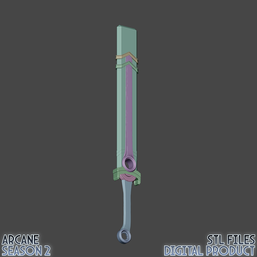 🗡️ Ekko Cosplay Sword Arcane League of Legends・ 3D File for 3D printing ...