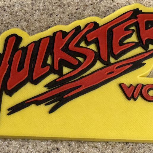 3D print 2x HULKSTER (WCW) Logo Display by MANIACMANCAVE3D • made with ...