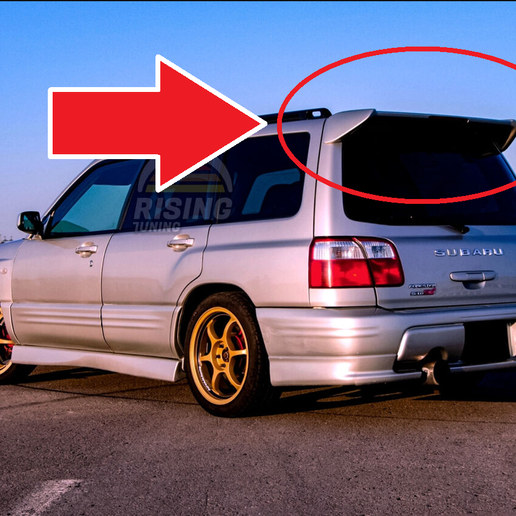 🛑 Subaru Forester SF5 STI Rear Spoiler with stop signal・Бесплатный STL ...