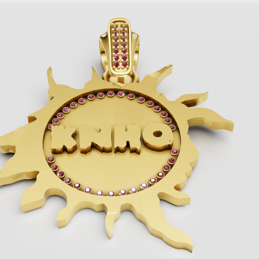 ☀️ Gold Sun Pendant, 3D printable model・ STL File for 3D printing・Cults