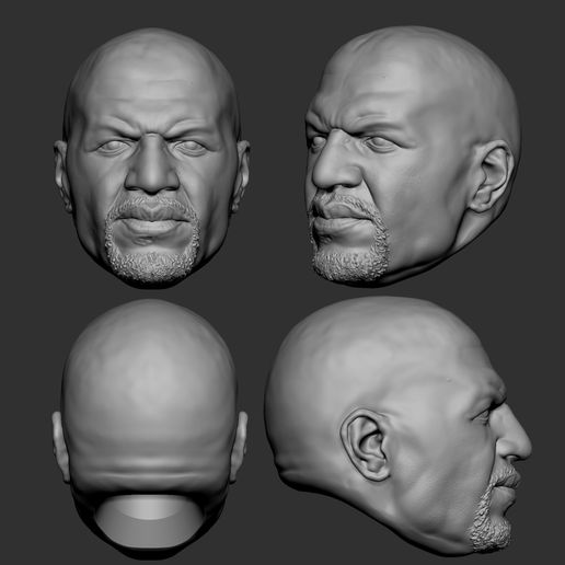 👾 Head Terry Crews action figure・ STL File for 3D printing・Cults