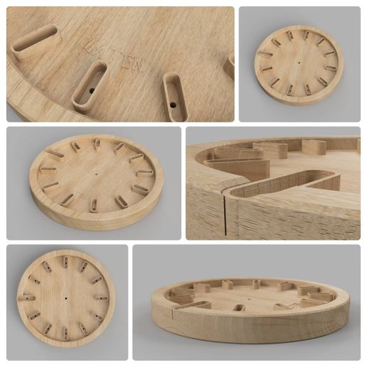 🕰️ 3D Clock Model for CNC or 3D Printing | Custom Wooden Clock Design ...
