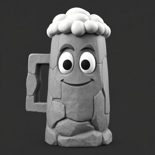 Stone Beer Mug 🍺・ STL File for 3D printing・Cults
