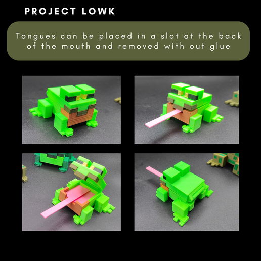 🐸 Minecraft Frog | No Supports | Minecraft Frog | Flexi Frog ...