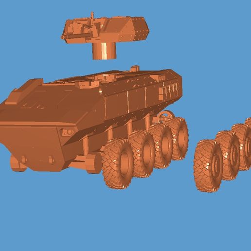 🪖 Superav 8x8 mct30 turret Bae system amphibious vehicle・ STL File for ...