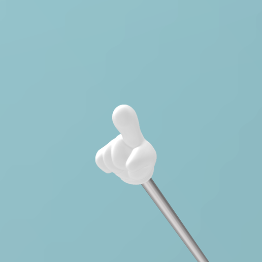 Cartoon Hand Pointer・Free STL File for 3D printing・Cults