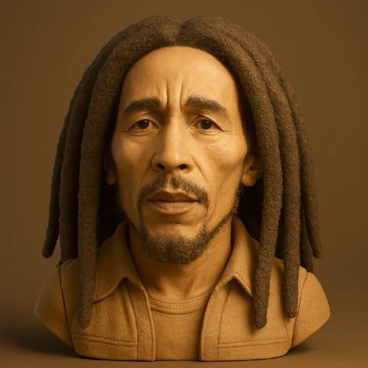👤 Bob Marley Inspired Bust - 3D STL Figure・ STL File for 3D printing・Cults