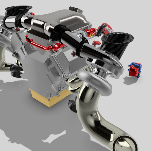 STL file TWIN TURBO HEMI GEN 2 COMPLETE FOR PROMOD NOVA 🏎️ (OBJ, 3MF ...